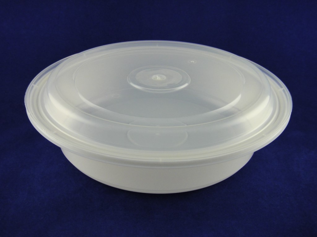 U1200P PP Round White Container